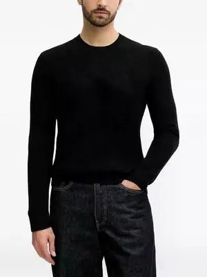 Sisley Ribbed Crew-neck Sweater - Black