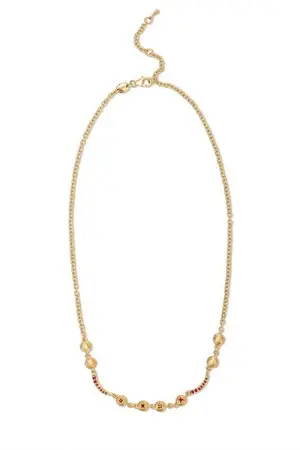ELOISE JEWELRY Arch Necklace Fire Element Ruby - Gold/red Ruby