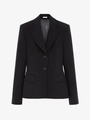 Alexander McQueen Bonded Crepe Single-breasted Jacket