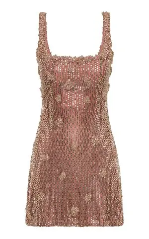 Rachel Gilbert Solana Mini Dress - Rose Gold