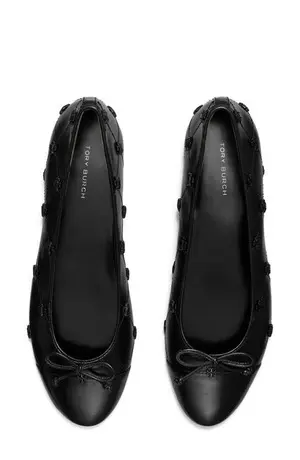 Tory Burch Cap Toe Bunny Knot Ballet Flat
