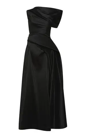 Rachel Gilbert Banks One-shoulder Gown - Black