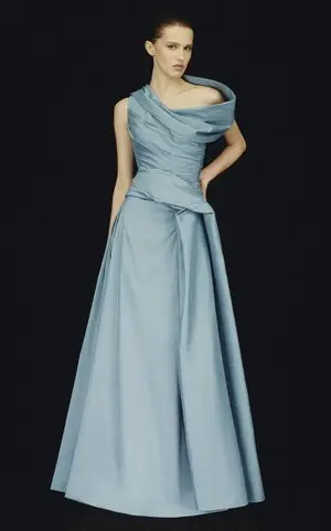 Rachel Gilbert Banks One-shoulder Gown - Light Blue
