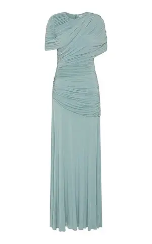 Rachel Gilbert Cyan Gown - Light Blue