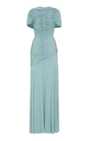 Rachel Gilbert Cyan Gown - Light Blue