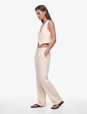 Koton V-neck Sleeveless Tailored Buttoned Vest