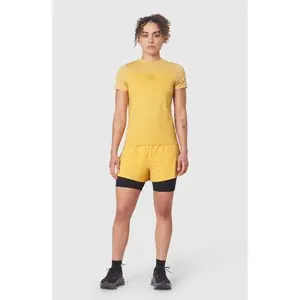 ASRV Aerosilver Upf50 Mock Neck Run Tee - Amber