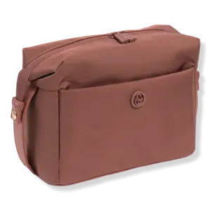 Joan & David 1680 Denier Nylon Cosmetic Case With Front Zip Pocket - Clay
