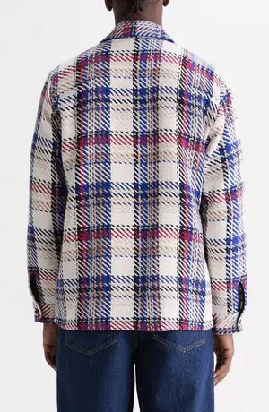 WAX LONDON Whiting Jazz Weave Overshirt
