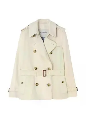 Burberry Cashmere Kensington Trench Jacket - Neutrals