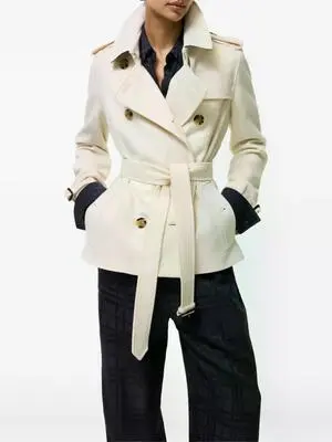 Burberry Cashmere Kensington Trench Jacket - Neutrals