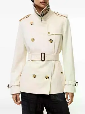 Burberry Cashmere Kensington Trench Jacket - Neutrals