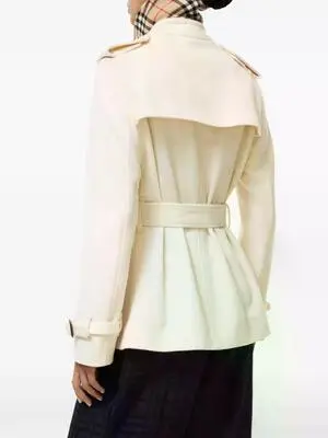 Burberry Cashmere Kensington Trench Jacket - Neutrals