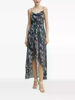 MORGAN Snake-print Chain-link Strap Dress