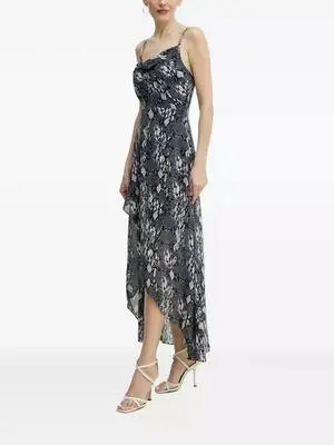 MORGAN Snake-print Chain-link Strap Dress