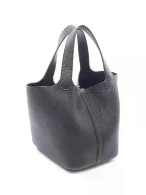 Hermès Picotin Lock Pm Bovine Leather Tote Bag - Black