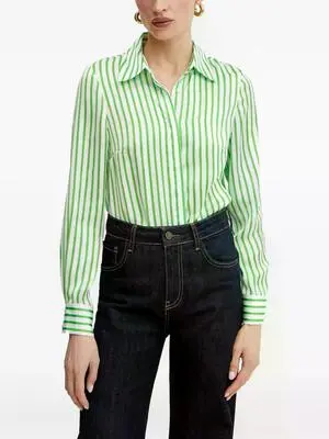 MORGAN Striped Crystal-embellished Shirt