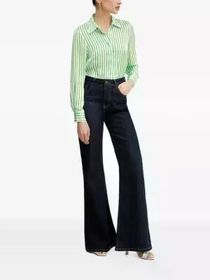 MORGAN Striped Crystal-embellished Shirt