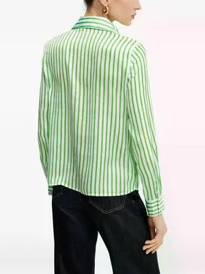 MORGAN Striped Crystal-embellished Shirt