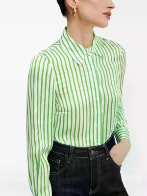 MORGAN Striped Crystal-embellished Shirt