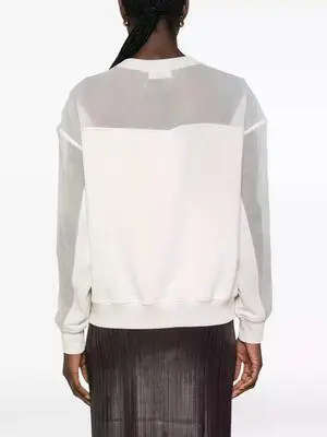 Brunello Cucinelli Sheer-panel Monili-chain Sweatshirt