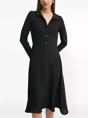 MORGAN Button-up Long-sleeved Midi Dress