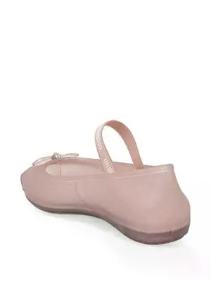 Melissa Sophie Glitter-effect Bow-detail Ballet Flats