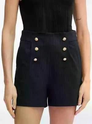 MORGAN Pinstripe-pattern Double-breasted Shorts