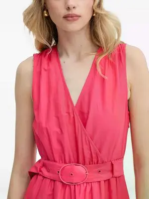 MORGAN Belted V-neck Midi Dress