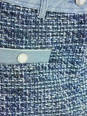 MORGAN Frayed-hem Tweed Skirt