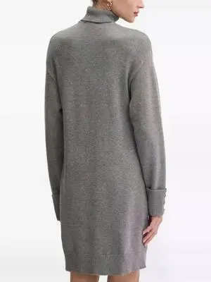 MORGAN Embellished-cuff Roll-neck Mini Dress