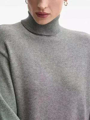 MORGAN Embellished-cuff Roll-neck Mini Dress
