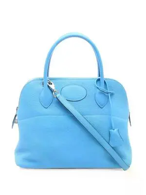 Hermès 2020 Bolide 31 Bovine Leather Tote Bag - Blue