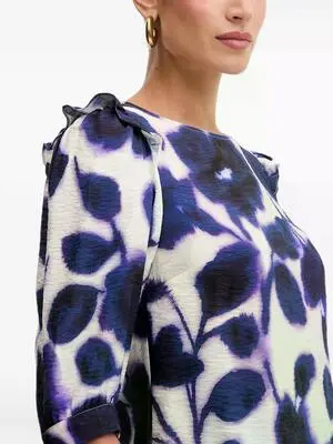 MORGAN Ruffled Floral-print Blouse