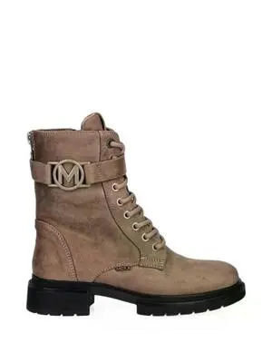 MEXX Kimberly Glad Logo-buckle Lace-up Boots - Brown