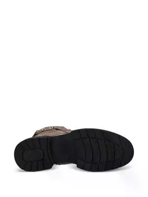 MEXX Kimberly Glad Logo-buckle Lace-up Boots - Brown