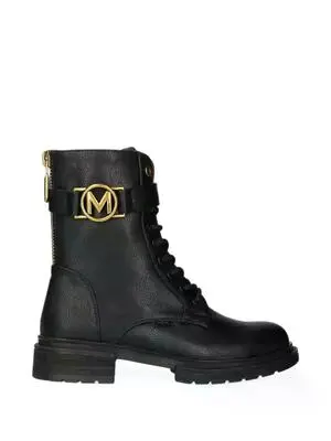 MEXX Kimberly Glad Logo-plaque Lace-up Ankle Boots - Black