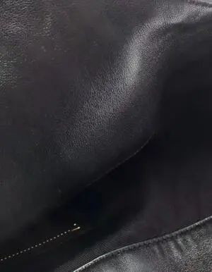 Saint Laurent Maxi 2010s Icare Calf Leather Quilted Tote Bag - Black