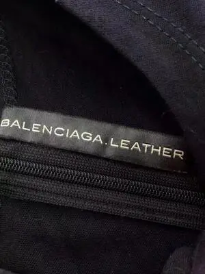 Balenciaga 2010s Leather-trim Sleeveless Dress