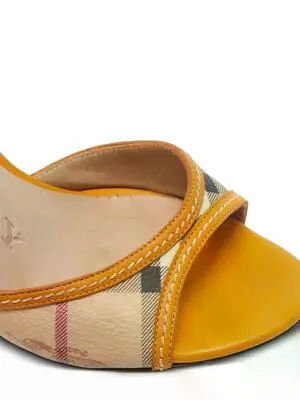 Burberry Check Ankle-strap Wedge Sandals
