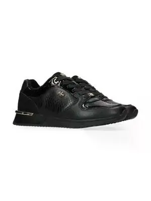 MEXX Fleur Ellen Snakeskin-effect Panelled Sneakers - Black