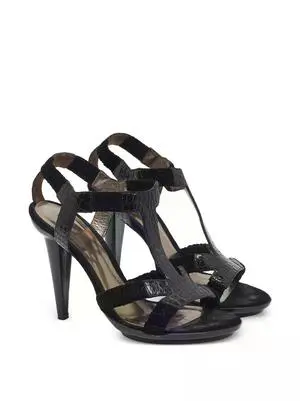 Bottega Veneta Croc-embossed Ankle-strap Sandals