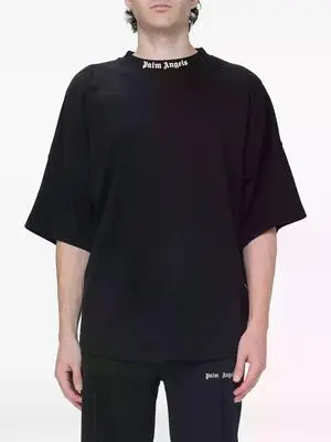 Palm Angels Logo-print Cotton T-shirt - Black