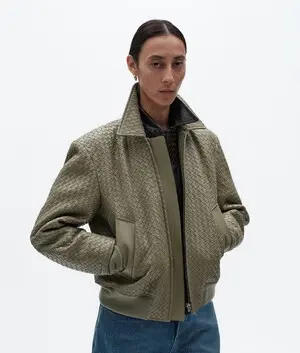 Bottega Veneta Intrecciato Leather Blouson