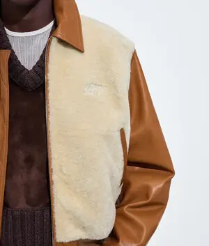 Bottega Veneta Shearling And Leather Blouson