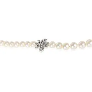 Tiffany & Co. Pearl And Diamond Diamond Bow Necklace