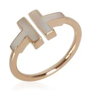 Tiffany & Co. Rose Gold Mother Of Pearl T Wire Ring - Rose_gold