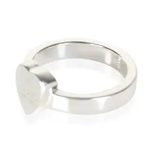 Gucci Sterling Silver Trademark Heart Ring