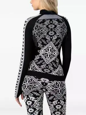 Kari Traa Saga Geometric-pattern Half-zip Base Layer