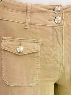 MORGAN Corduroy Button-detail Trousers